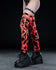 CYBERPUNK SPIKEZ RED PERFORMANCE THIGH HIGH SET