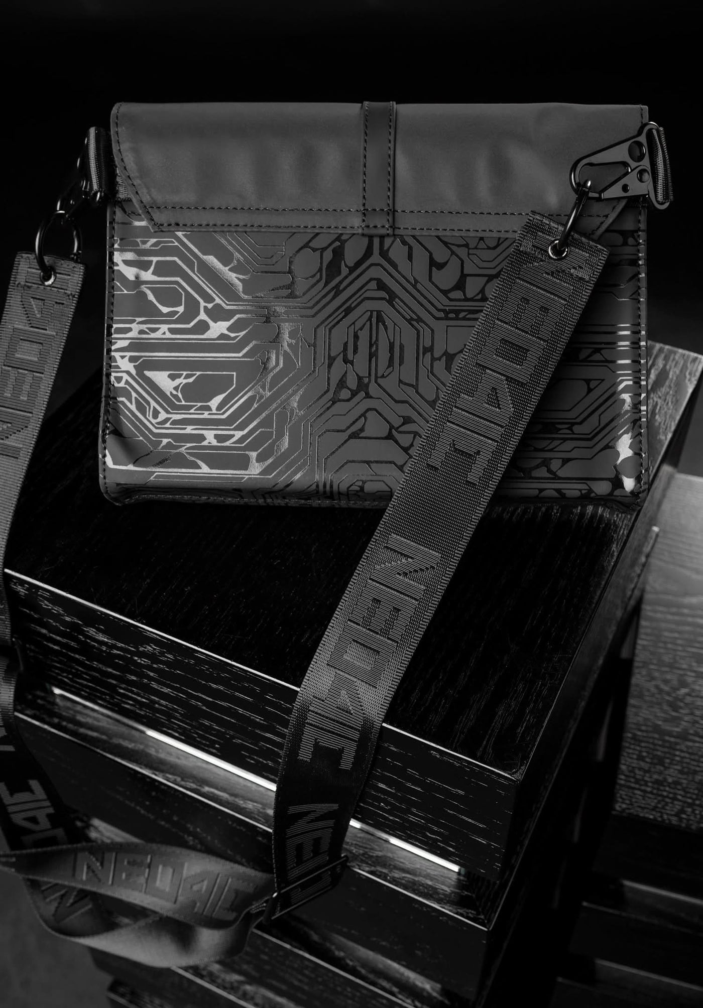 WATER RESISTANT HARD SHELL CYBERPUNK BAG PURSE